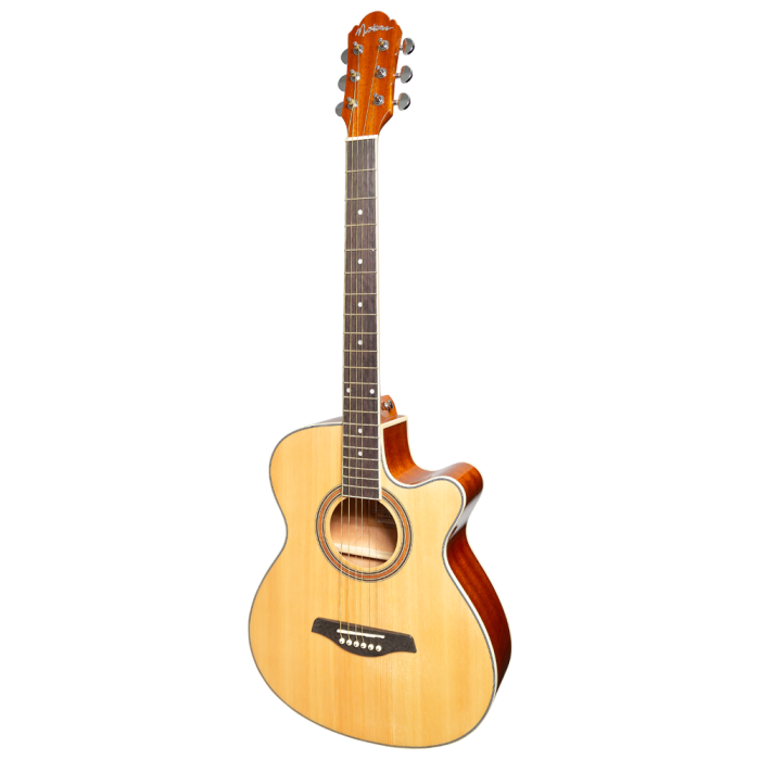Martinez '41 Series' Folk Size Cutaway Acoustic-Electric Guitar ...